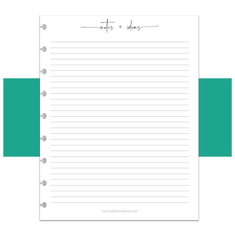 NOTES Inserts for Discbound Notebooks MODERN Font Mini - Etsy