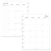 MONTHLY CALENDAR for Discbound Planners, WHIMSY Font, 12 Month Dated ...