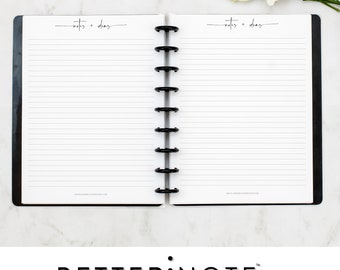 NOTES Inserts for Discbound Notebooks CLASSIC Font Mini | Etsy