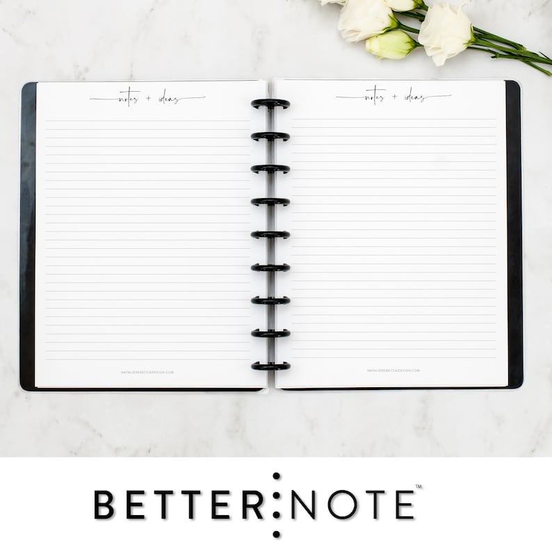 Modern Discbound Notebook Inserts, Notes Pages - Etsy