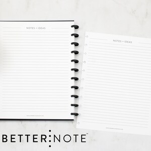NOTES Inserts for Discbound Notebooks, CLASSIC Font, Mini, Happy ...