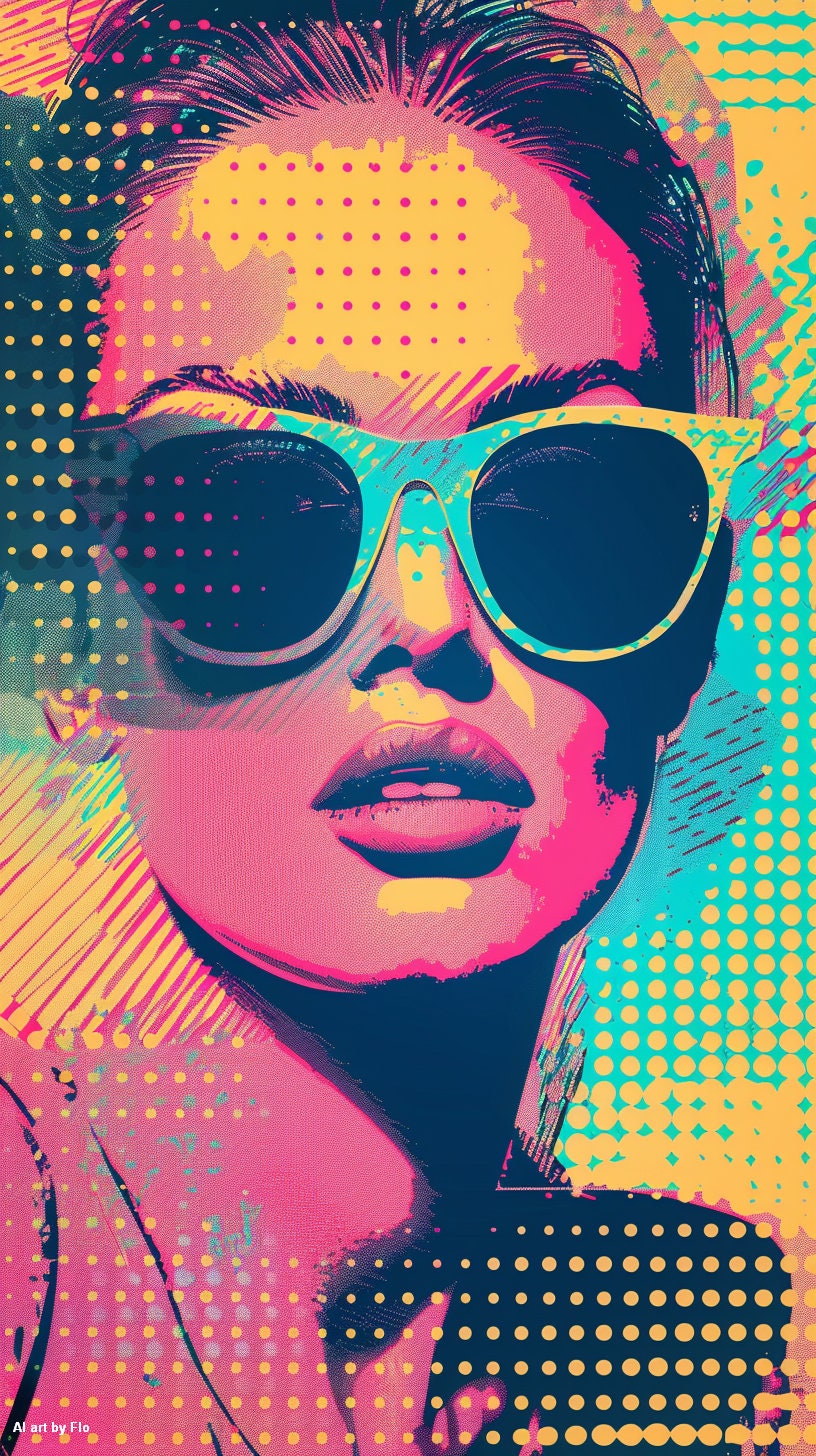4 Digital Phone Wallpapers “pop Art” - Etsy