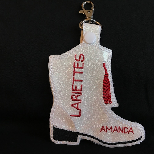 Drill Team Boot Keychain Customizable - Etsy