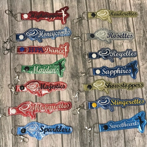 Drill Team Key Fob Drill Boot Bag Tag Key Chain Dance - Etsy