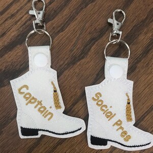 Drill Team Boot- Keychain- Customizable - Etsy