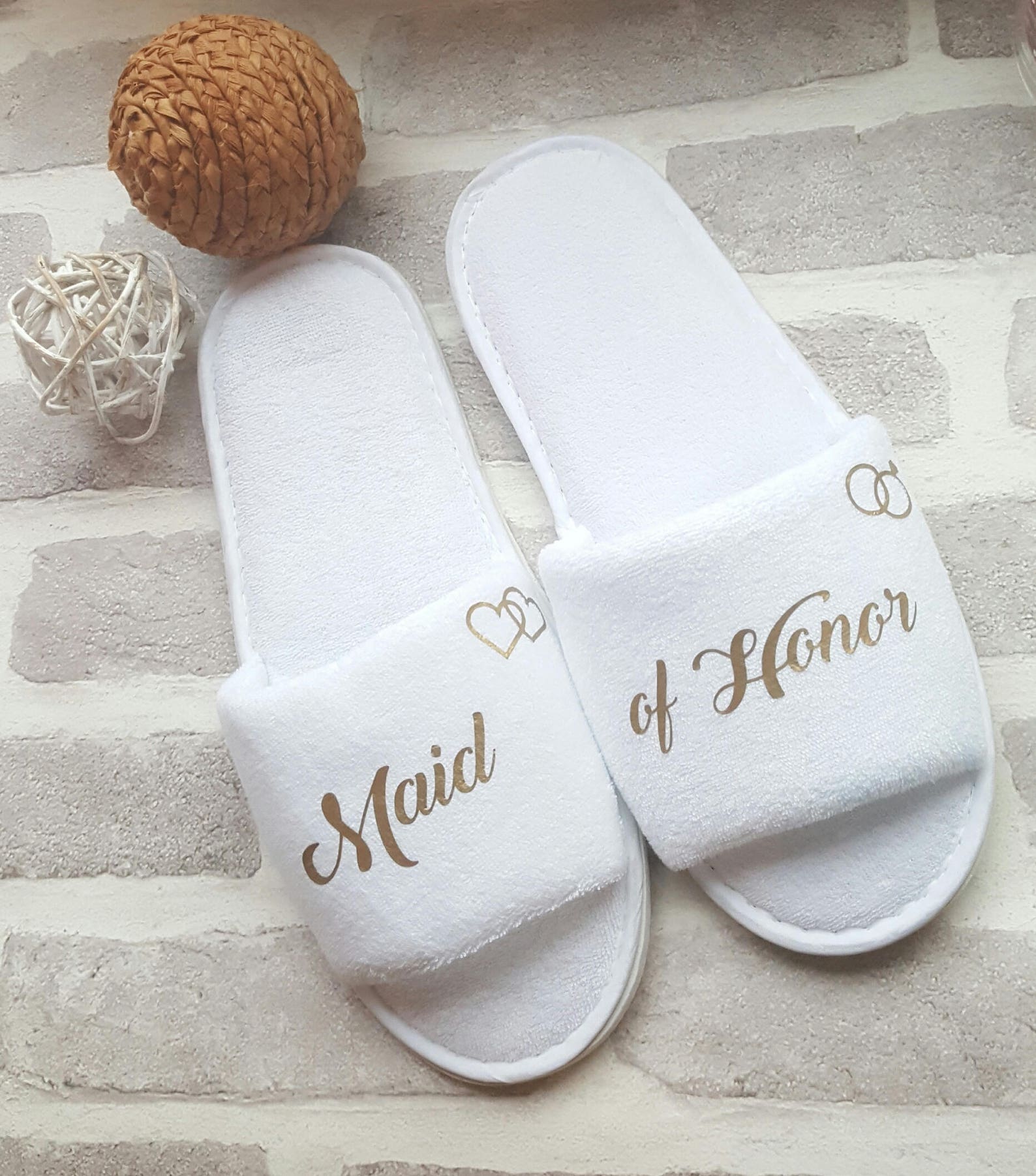 Bride Slippers Bride to Be Slippers Maid of Honour | Etsy