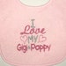I Love My Gigi & Poppy Custom Embroidered Bib - Etsy