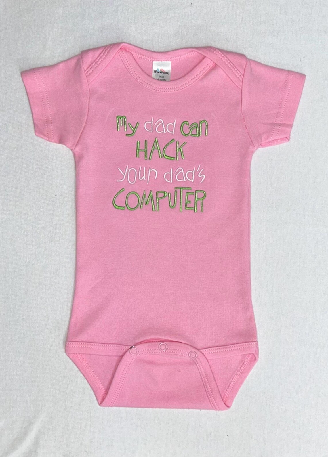 My Dad Can HACK Your Dad's COMPUTER Custom Embroidered Bodysuit - Etsy