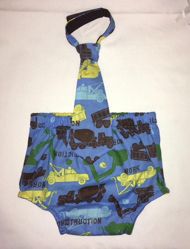 Construction Diaper Cover and Neck Tie - Etsy