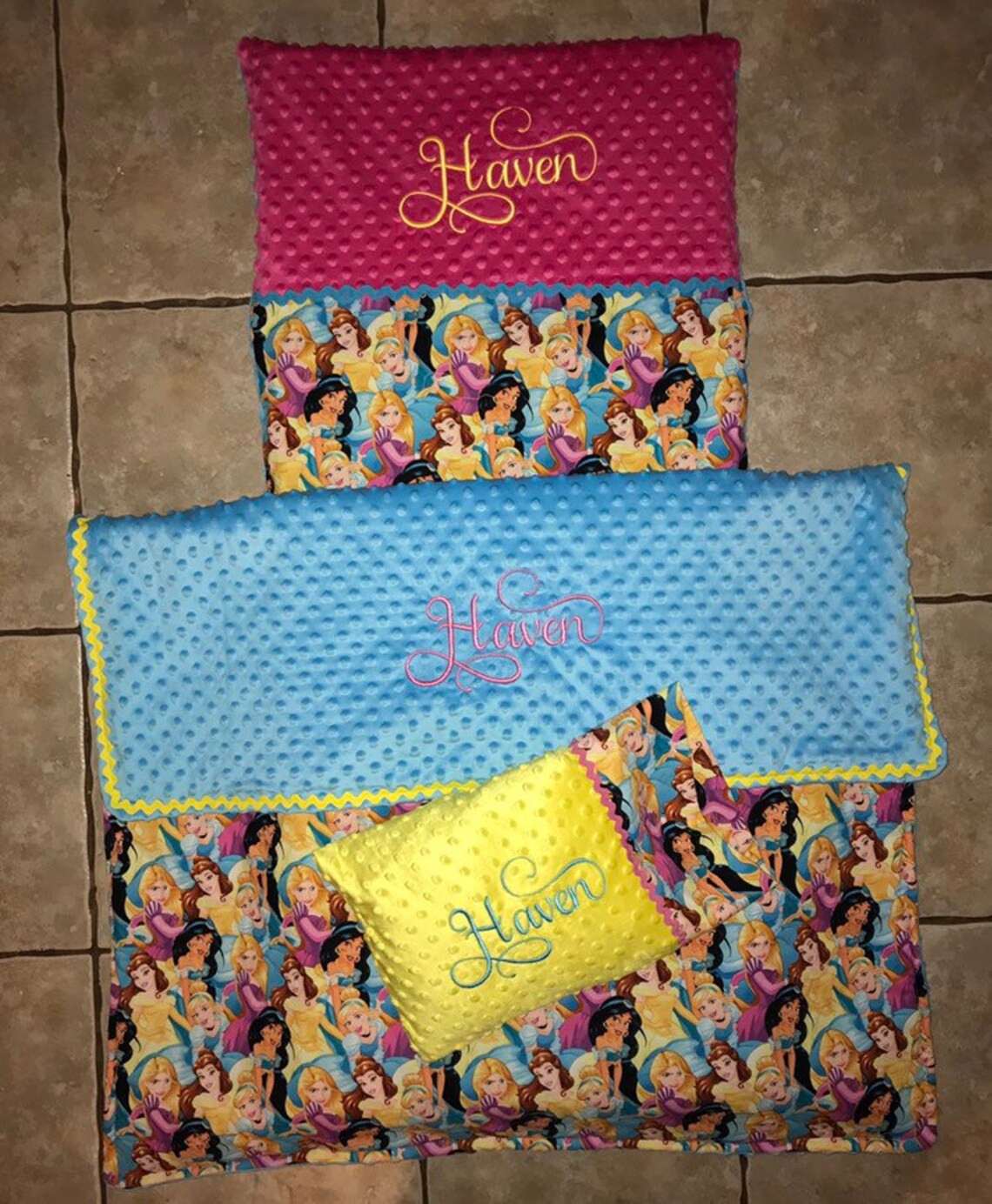 Princess Custom Embroidered Nap Mat Cover Set | Etsy