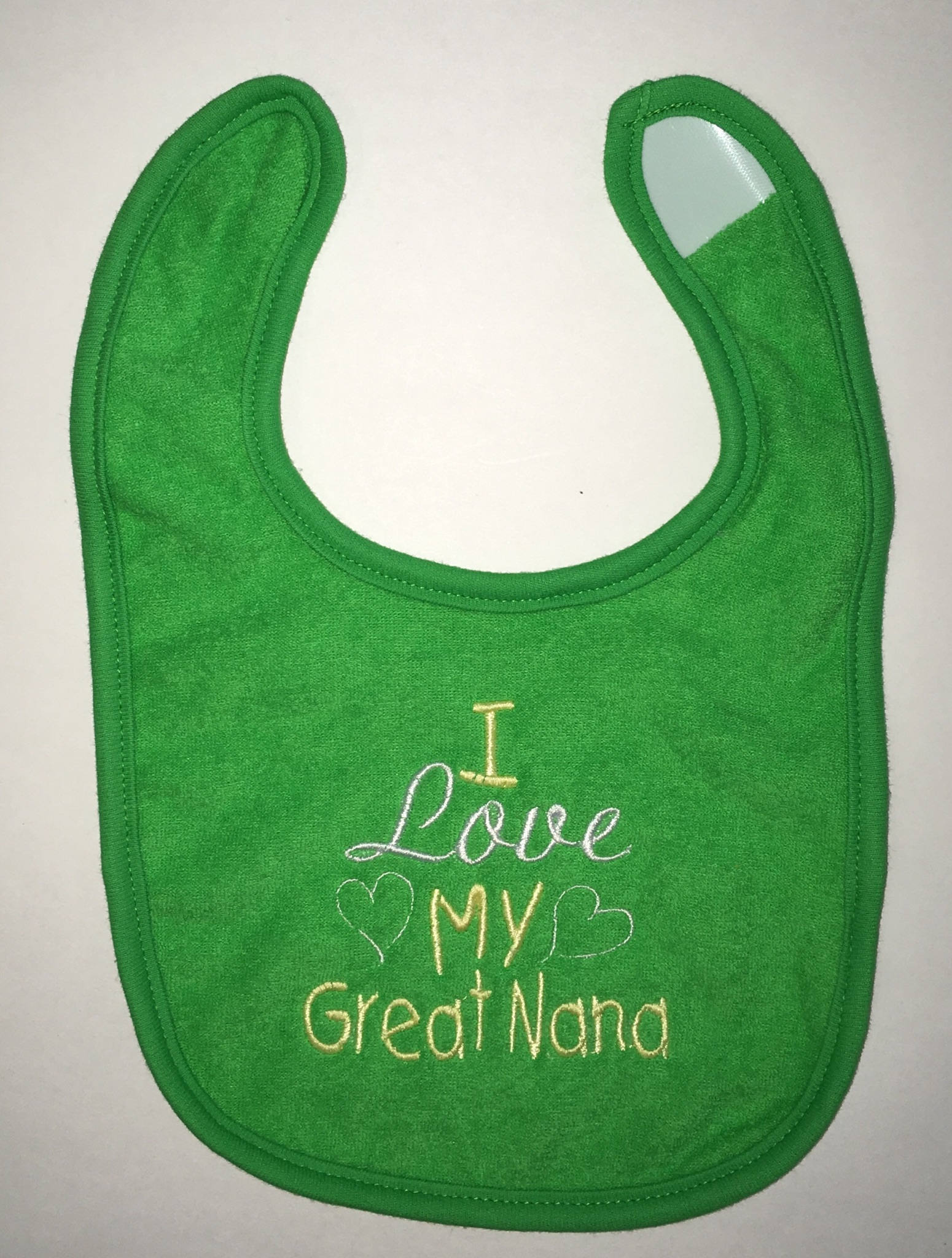I Love My Great Nana Custom Embroidered Bib - Etsy