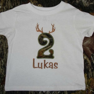 Custom Appliqued Hunting Birthday Shirt - Etsy