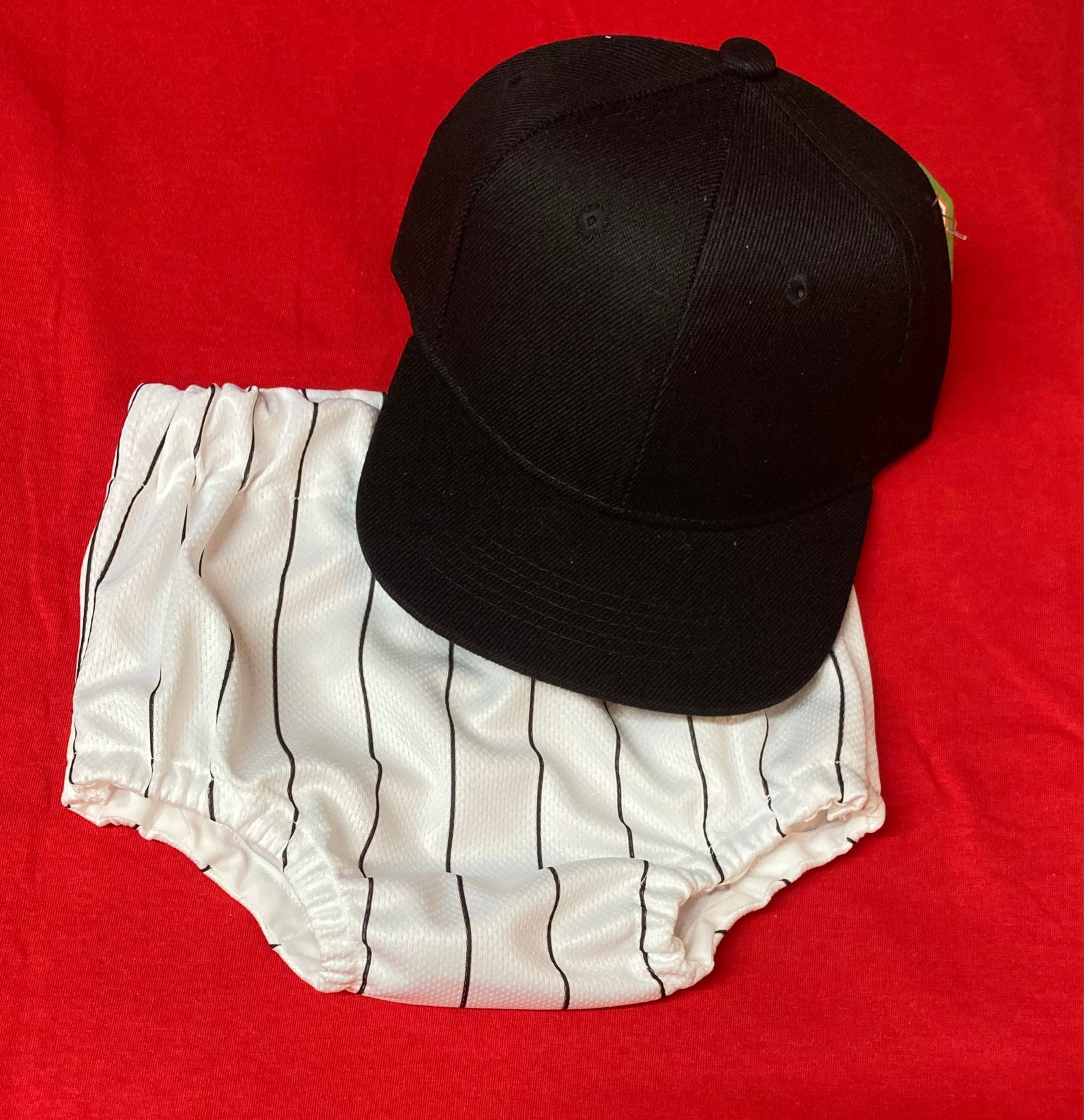 Pinstripe Baseball Diaper Cover and Ball Cap - Etsy