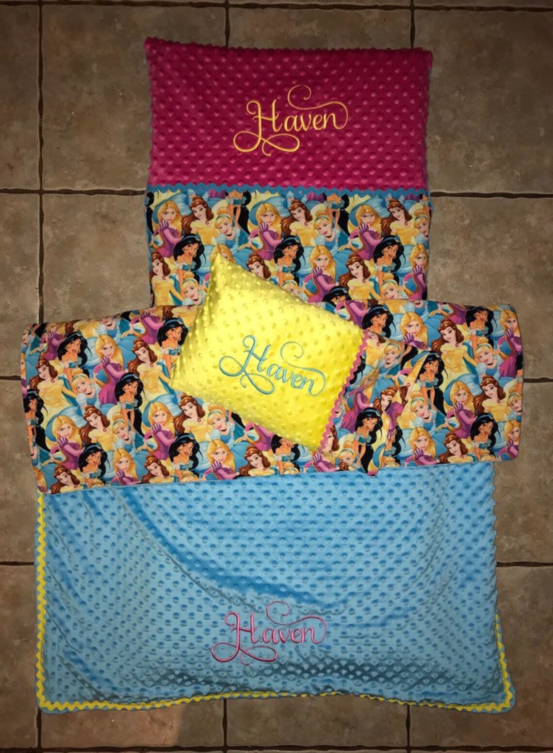 Princess Custom Embroidered Nap Mat Cover Set | Etsy