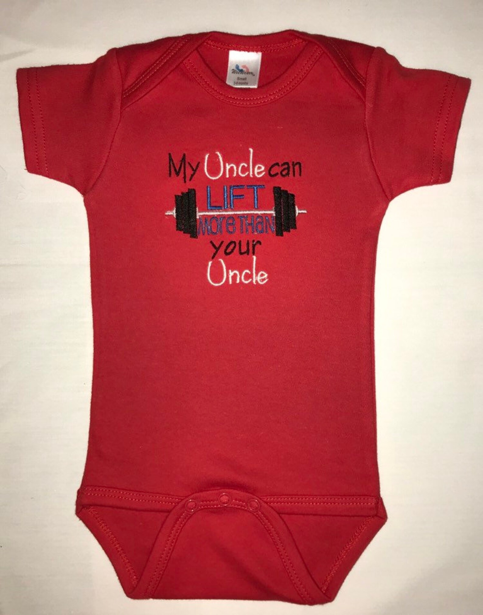 My Uncle Can LIFT More Than Your Uncle Embroidered Bodysuit - Etsy