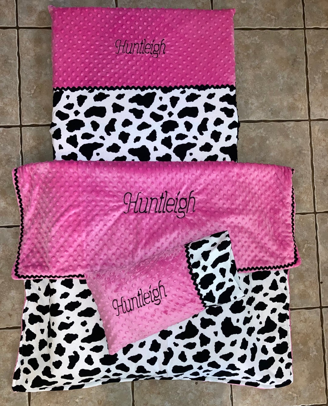 Custom Embroidered Cow Nap Mat Cover and Blanket - Etsy