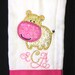 Custom Appliqued Hippo Burp Cloth and Coordinating Baby Bib - Etsy