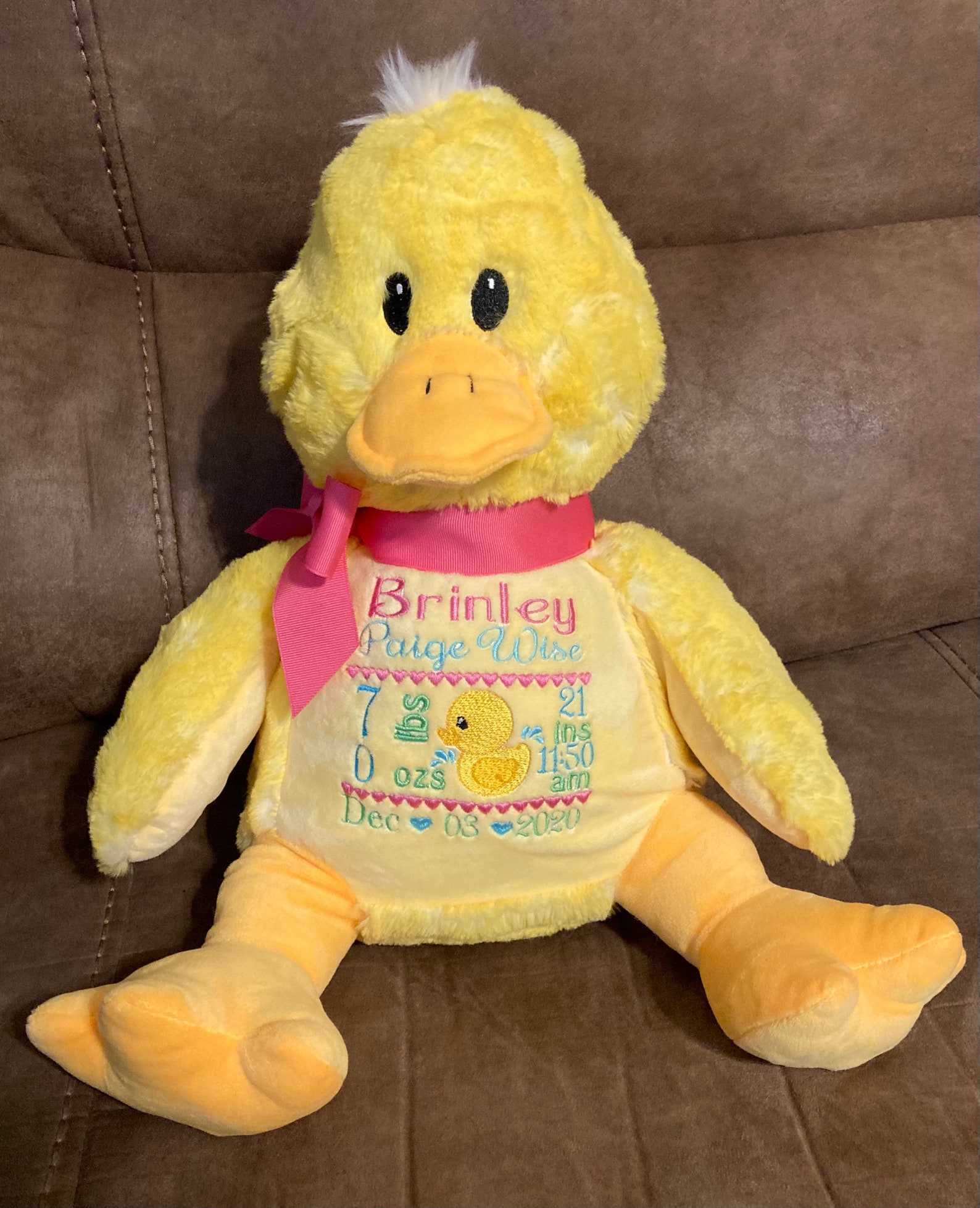 Custom Monogrammed Stuffed Duck - Etsy