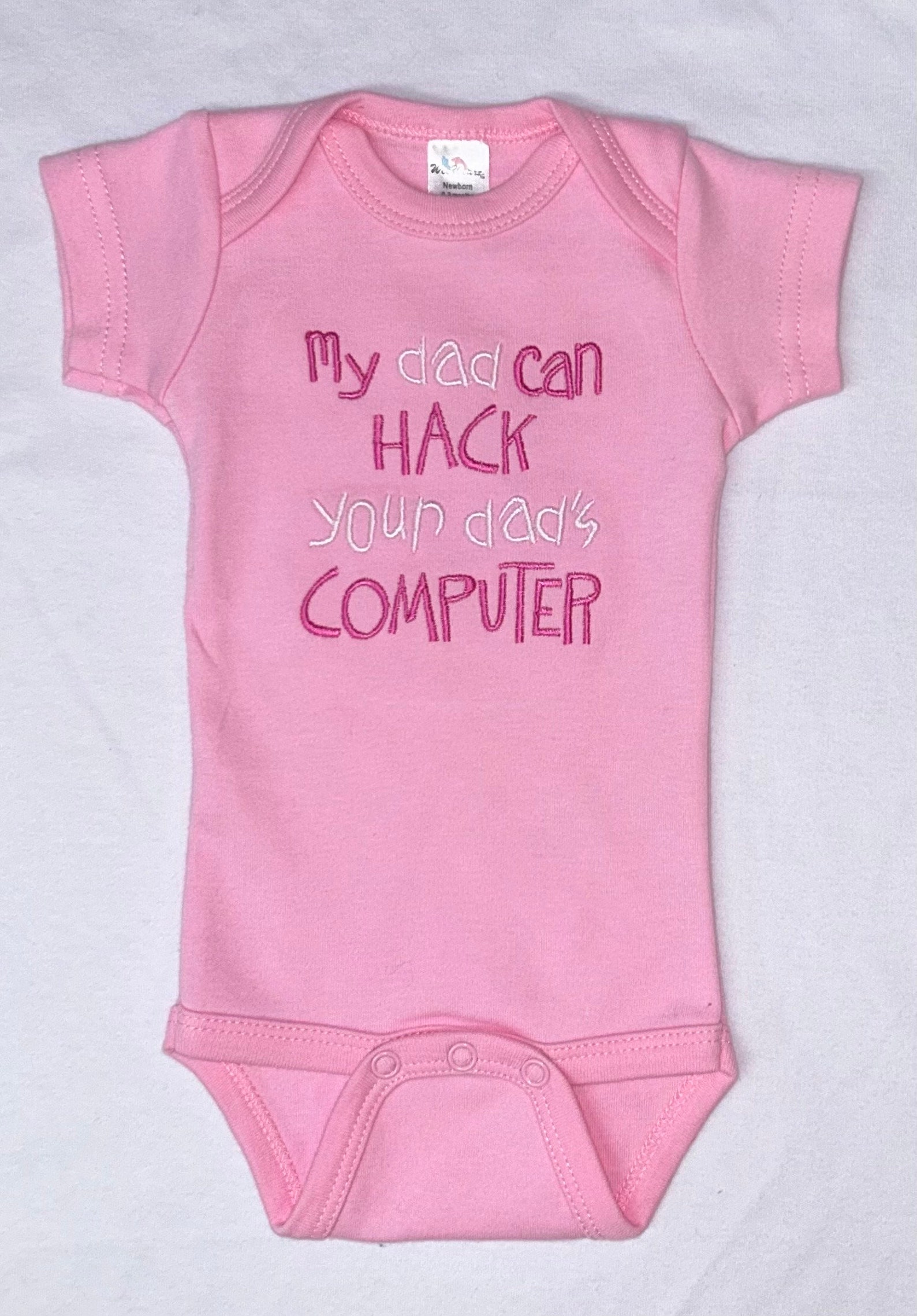 My Dad Can HACK Your Dad's COMPUTER Custom Embroidered Bodysuit - Etsy