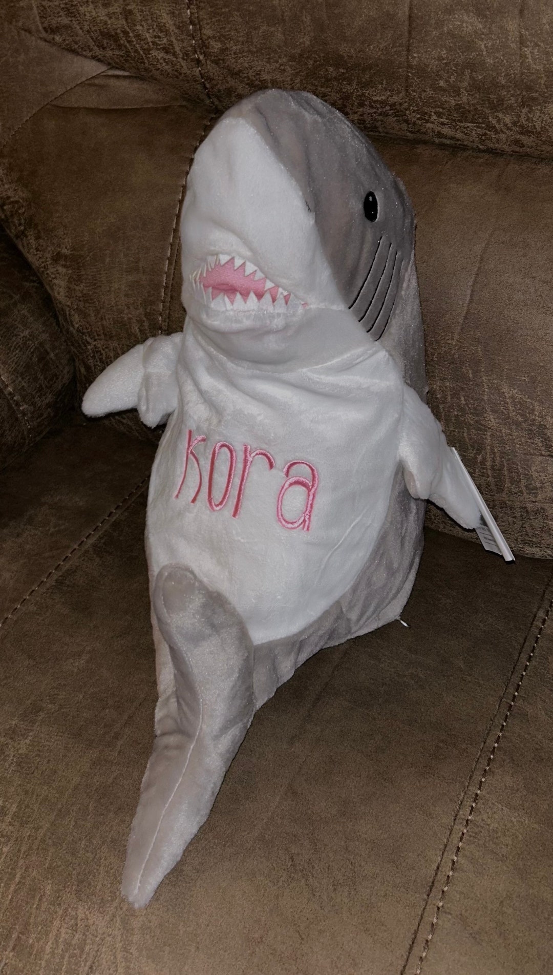 Custom Monogram Shark Stuffed Animal - Etsy