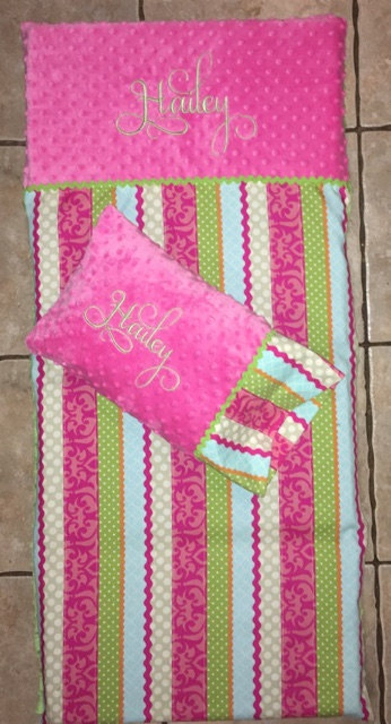 Custom Embroidered Girl Kindergarten Nap Mat Set | Etsy