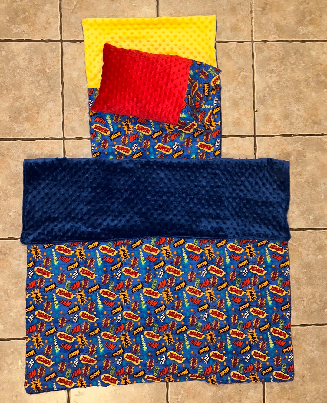 Boy Super Hero Nap Mat Cover, Blanket, Pillow and Pillow Case - Etsy