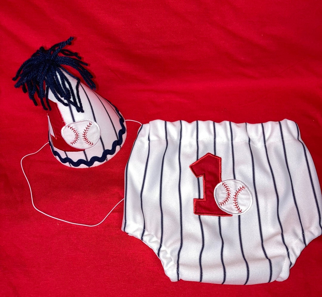 Baseball Diaper Cover and Birthday Hat - Etsy