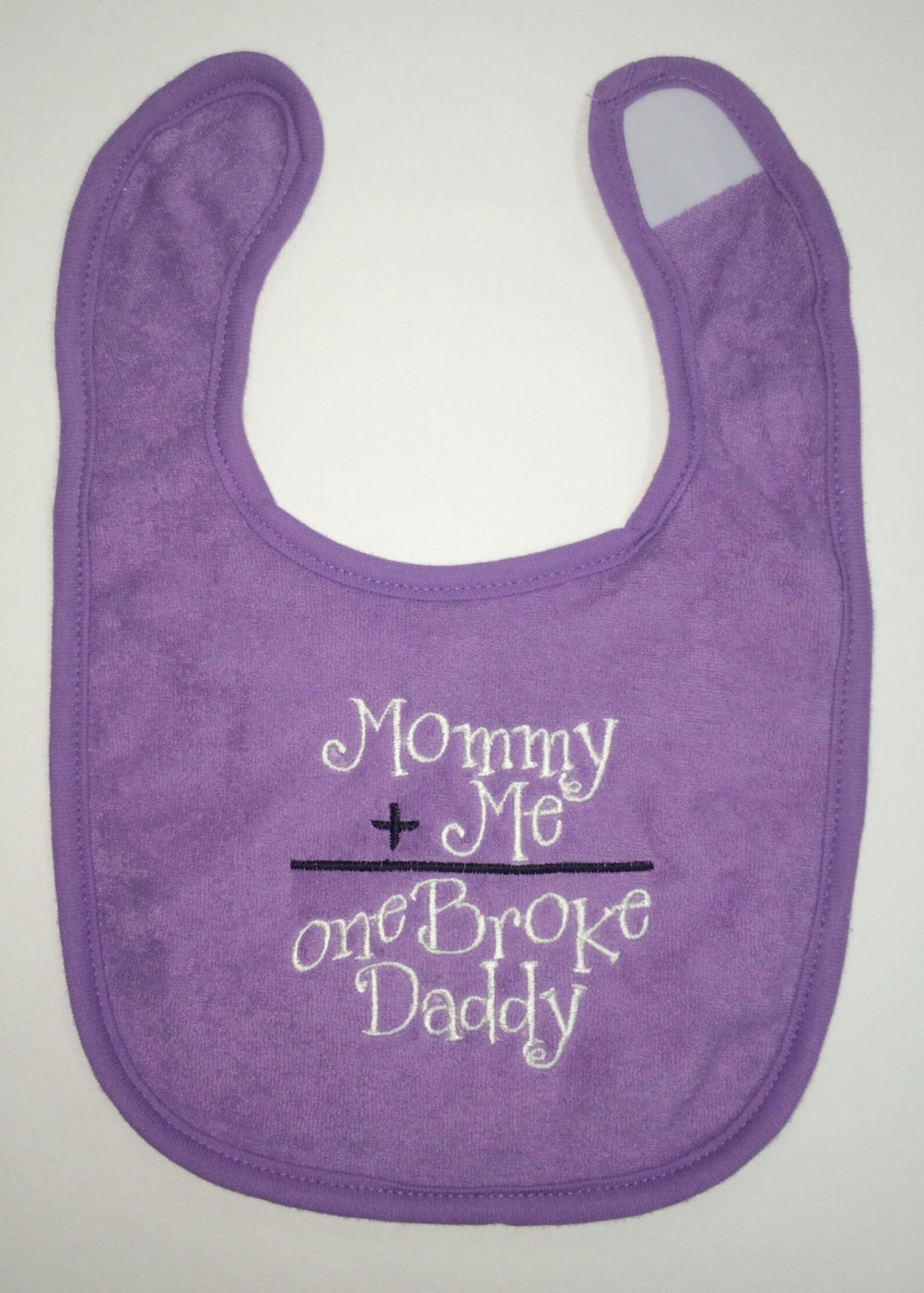 Mommy Me One Broke Daddy Embroidered Bib | Etsy