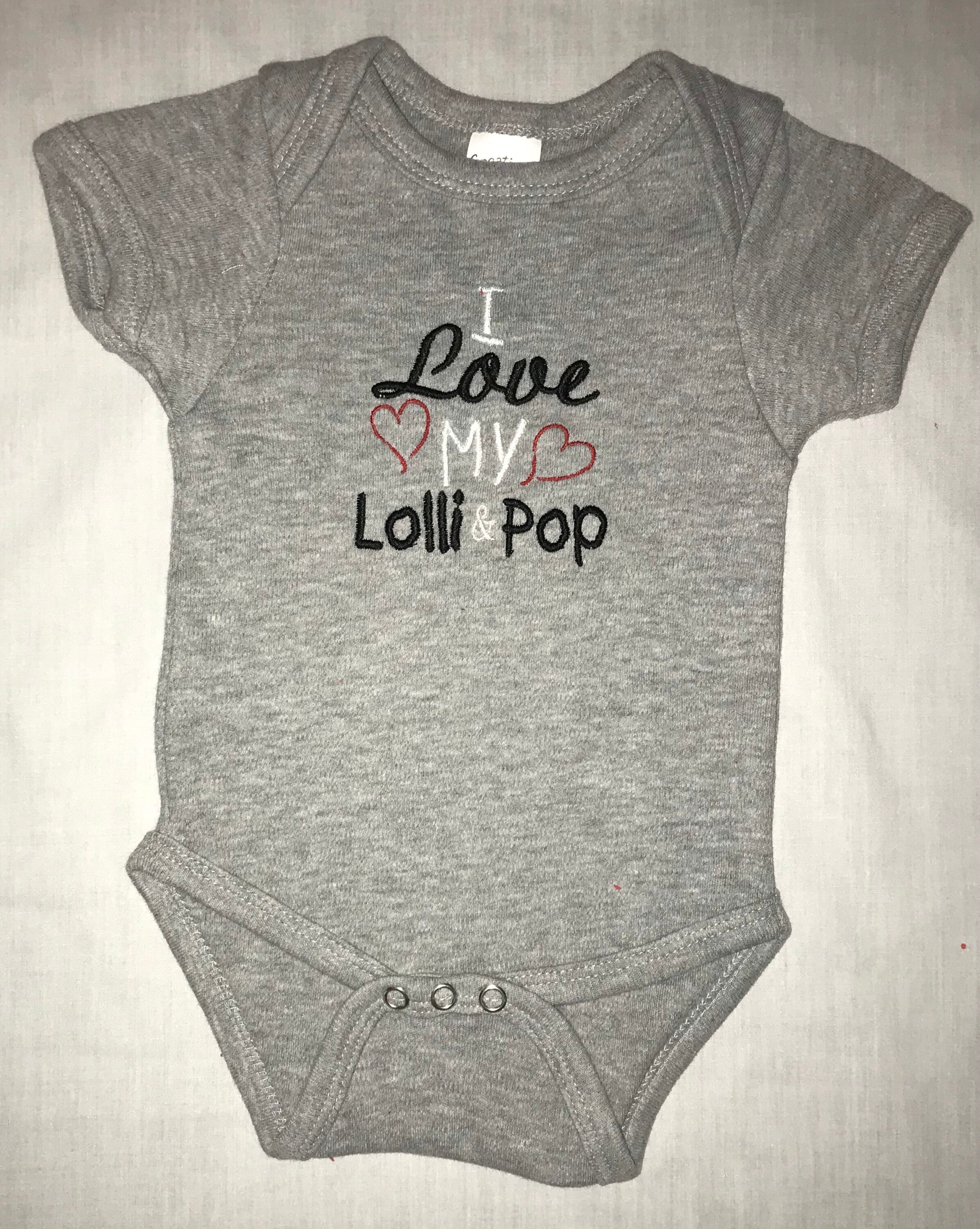 I Love My Lolli & Pop Custom Embroidered Bodysuit. - Etsy