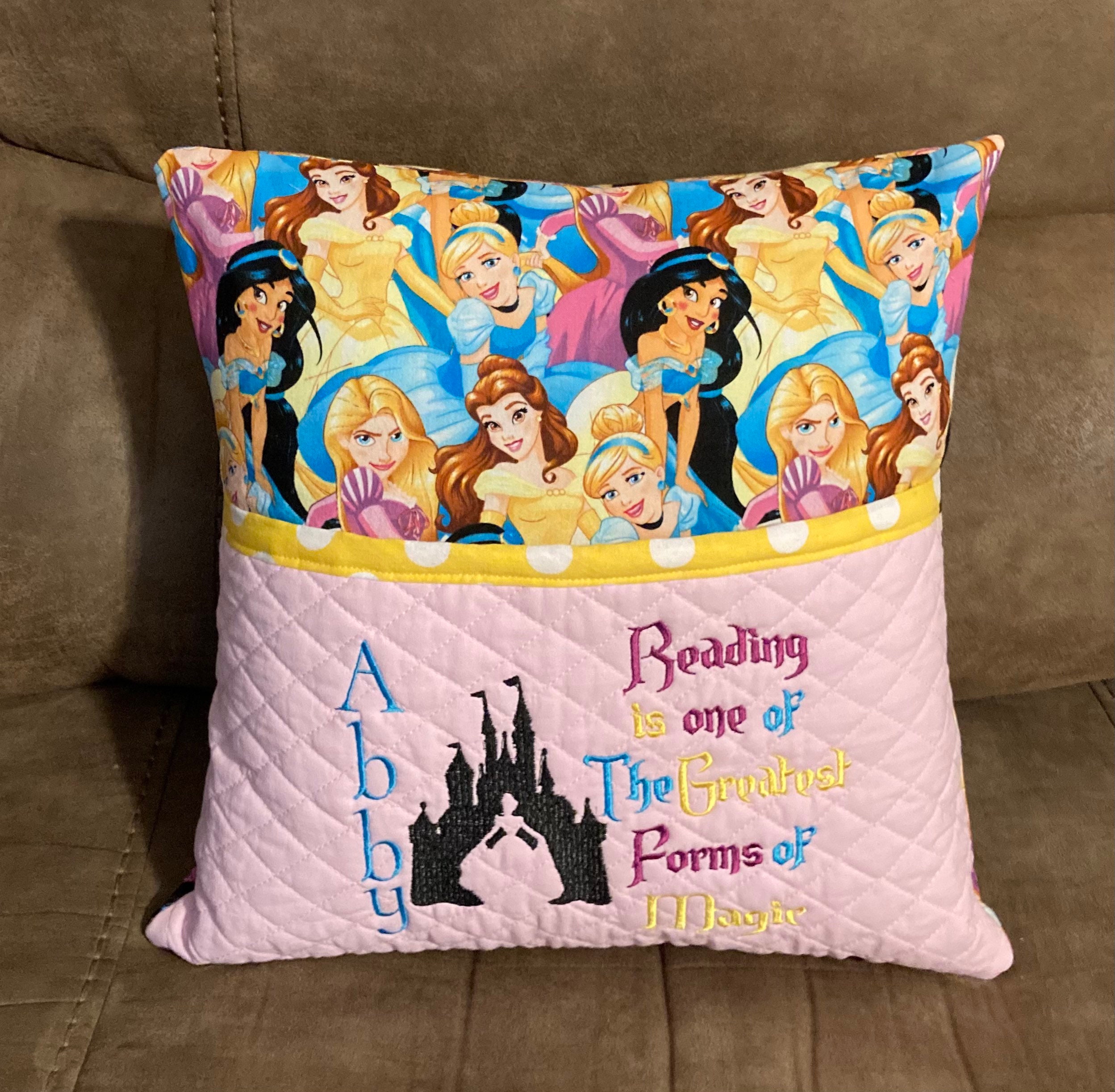 Custom Embroidered Princess Reading Pillow Subway Design - Etsy