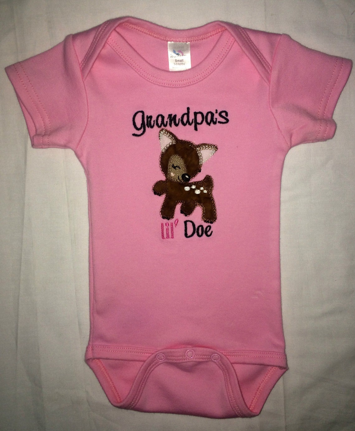Grandpa's Lil' Doe Custom Embroidered Bodysuit | Etsy