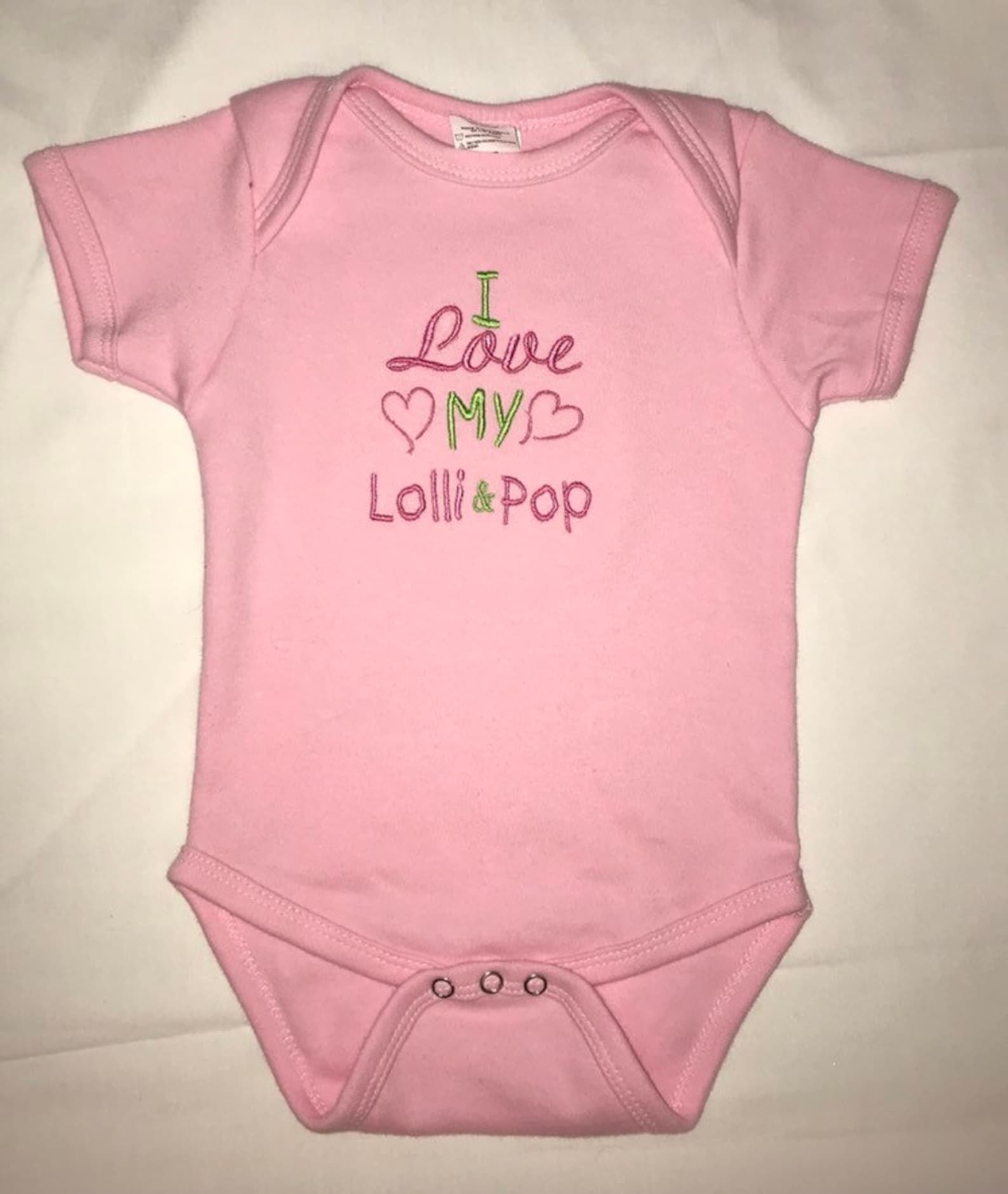 I Love My Lolli & Pop Custom Embroidered Bodysuit. - Etsy