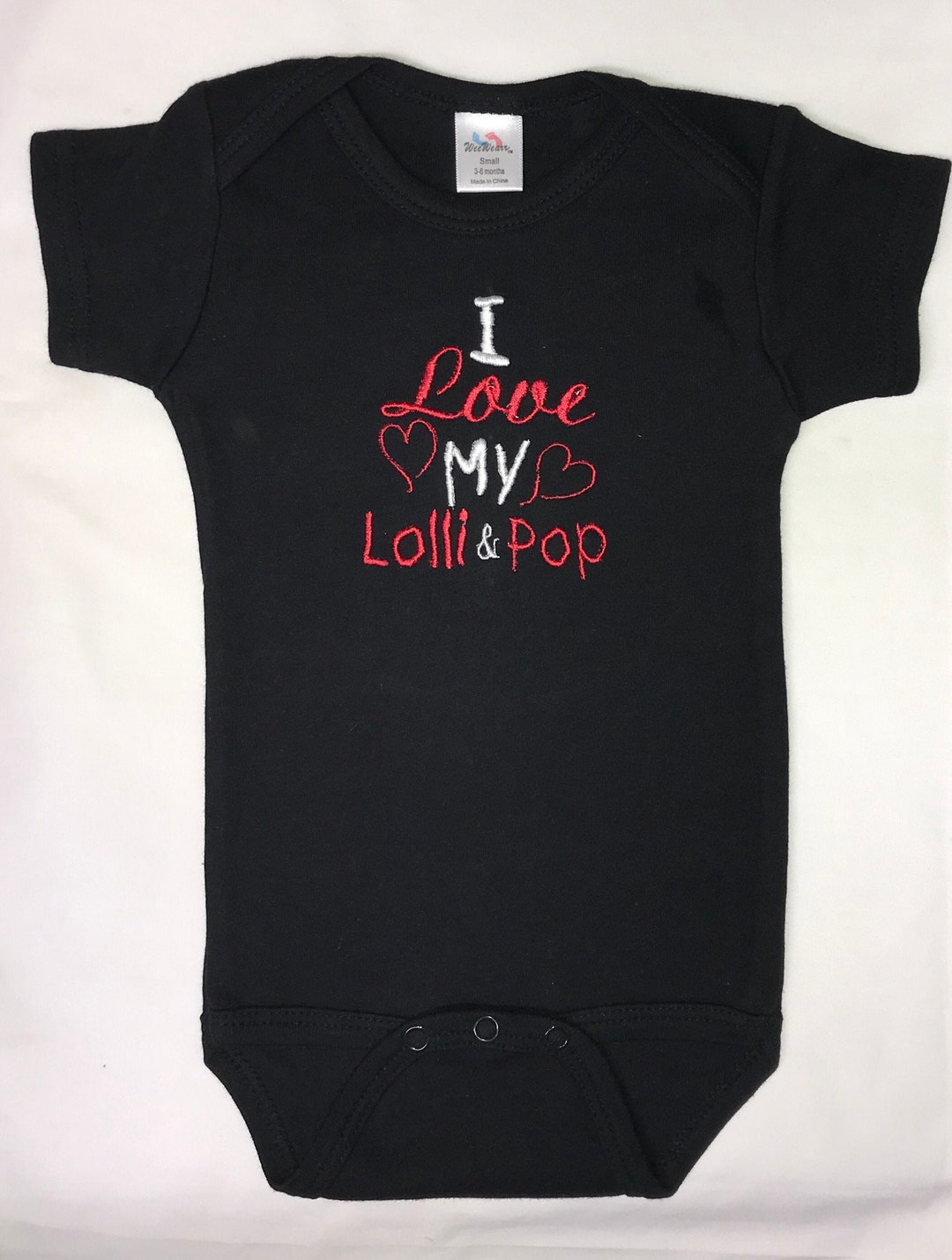 I Love My Lolli & Pop Custom Embroidered Bodysuit. - Etsy