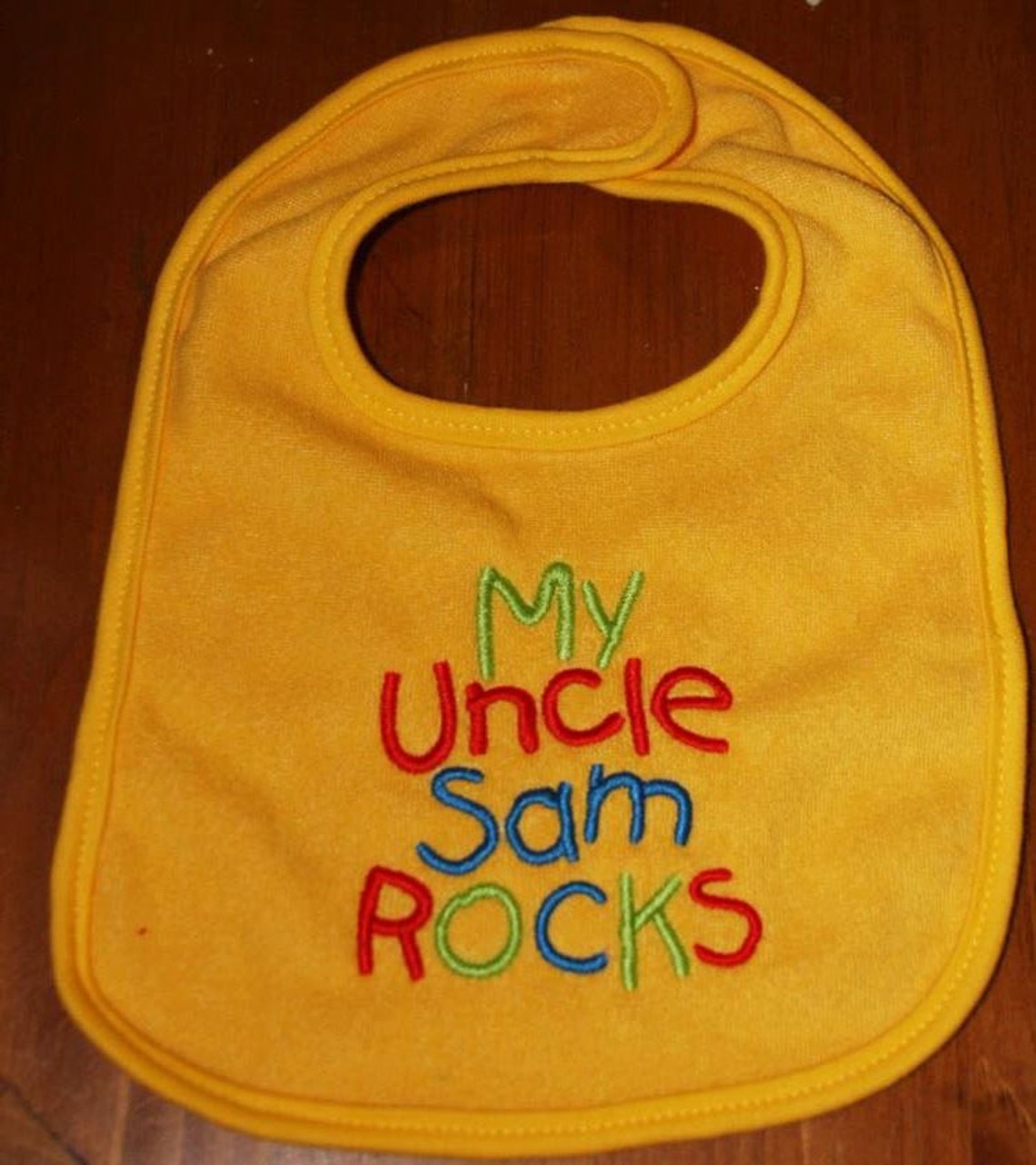 My Uncle uncle's Name ROCKS Custom Embroidered Bib - Etsy