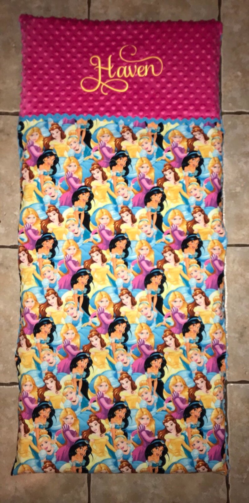 Princess Custom Embroidered Nap Mat Cover Set | Etsy