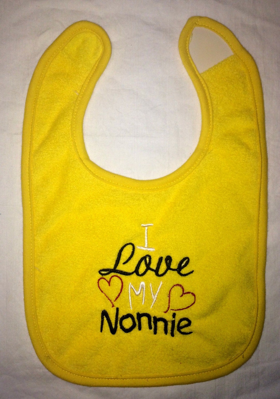 I Love My Nonnie Custom Embroidered Bib - Etsy