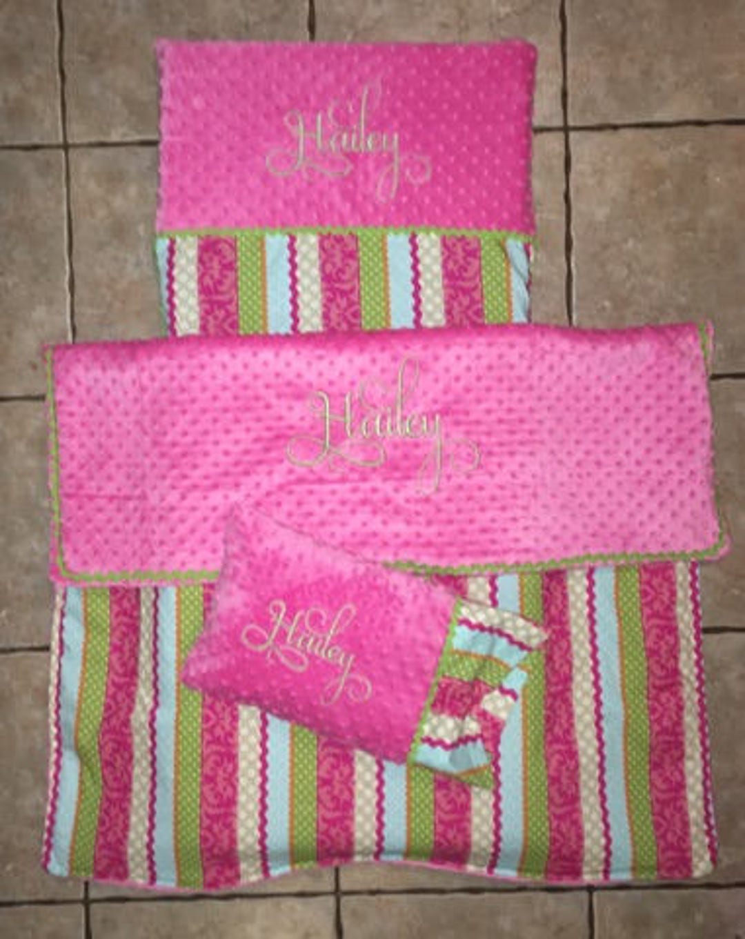 Custom Embroidered Girl Kindergarten Nap Mat Set - Etsy