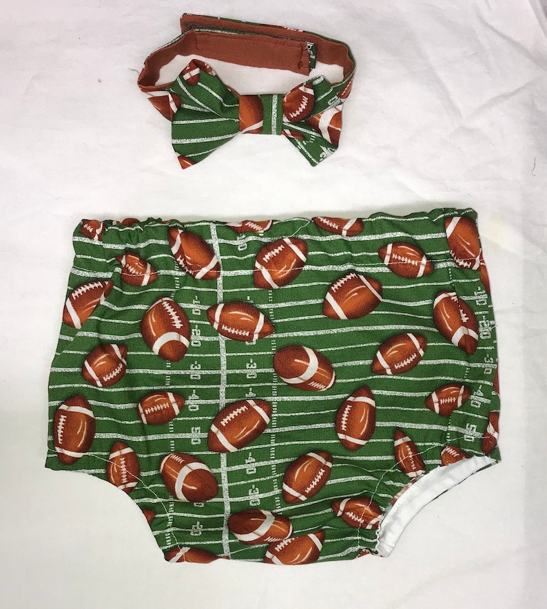 Football Diaper Cover and Neck/bow Tie - Etsy