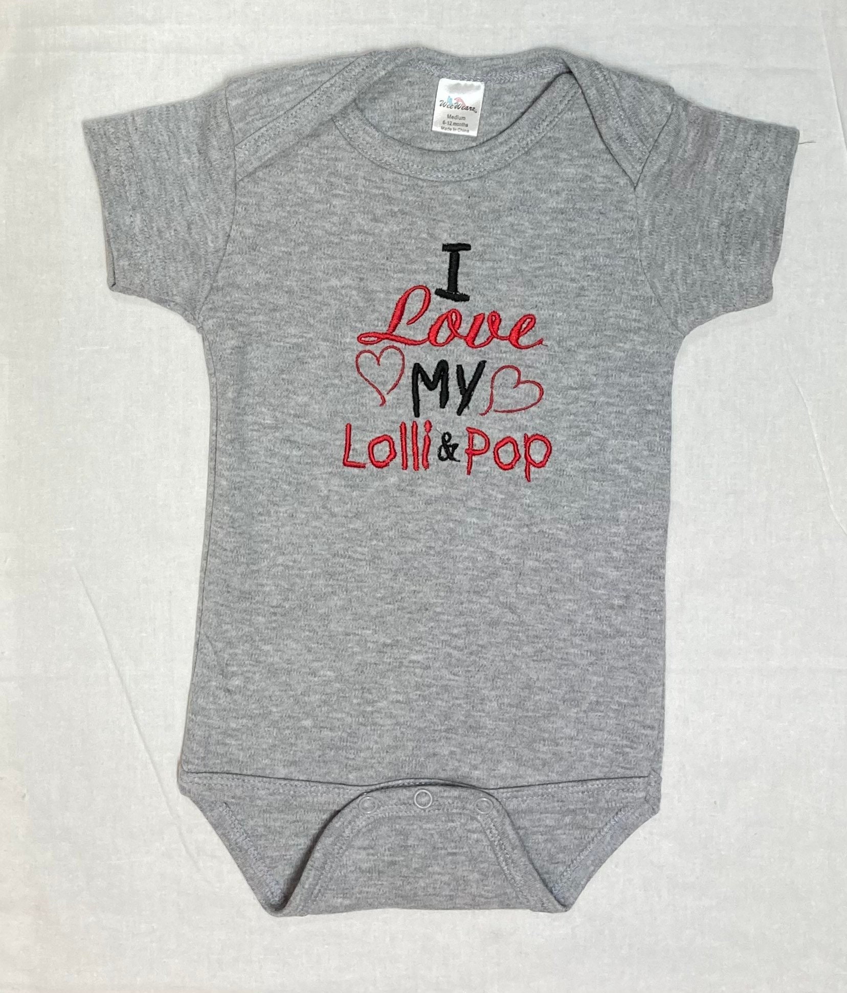 I Love My Lolli & Pop Custom Embroidered Bodysuit. - Etsy