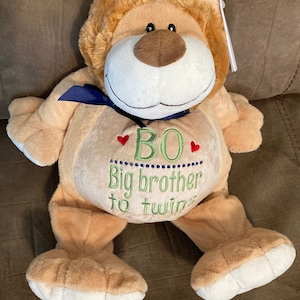 Personalized Stuffed Lion - Etsy