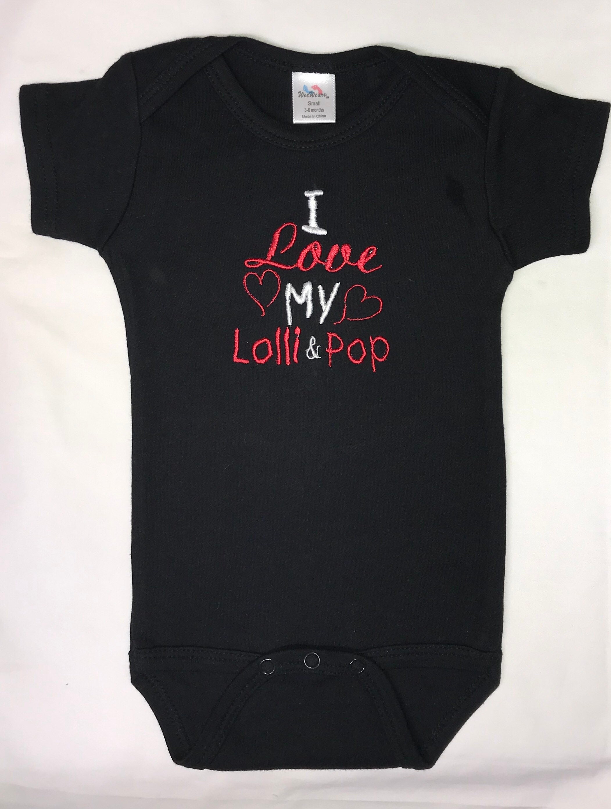 I Love my Lolli & Pop custom embroidered bodysuit. | Etsy