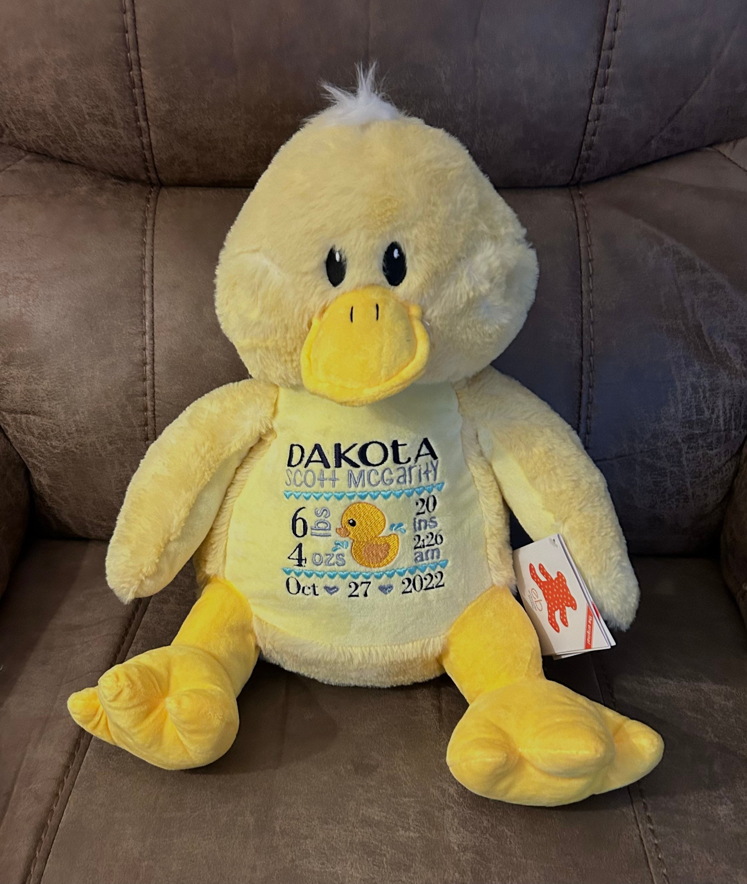 Custom Embroidered Stuffed Duck - Etsy