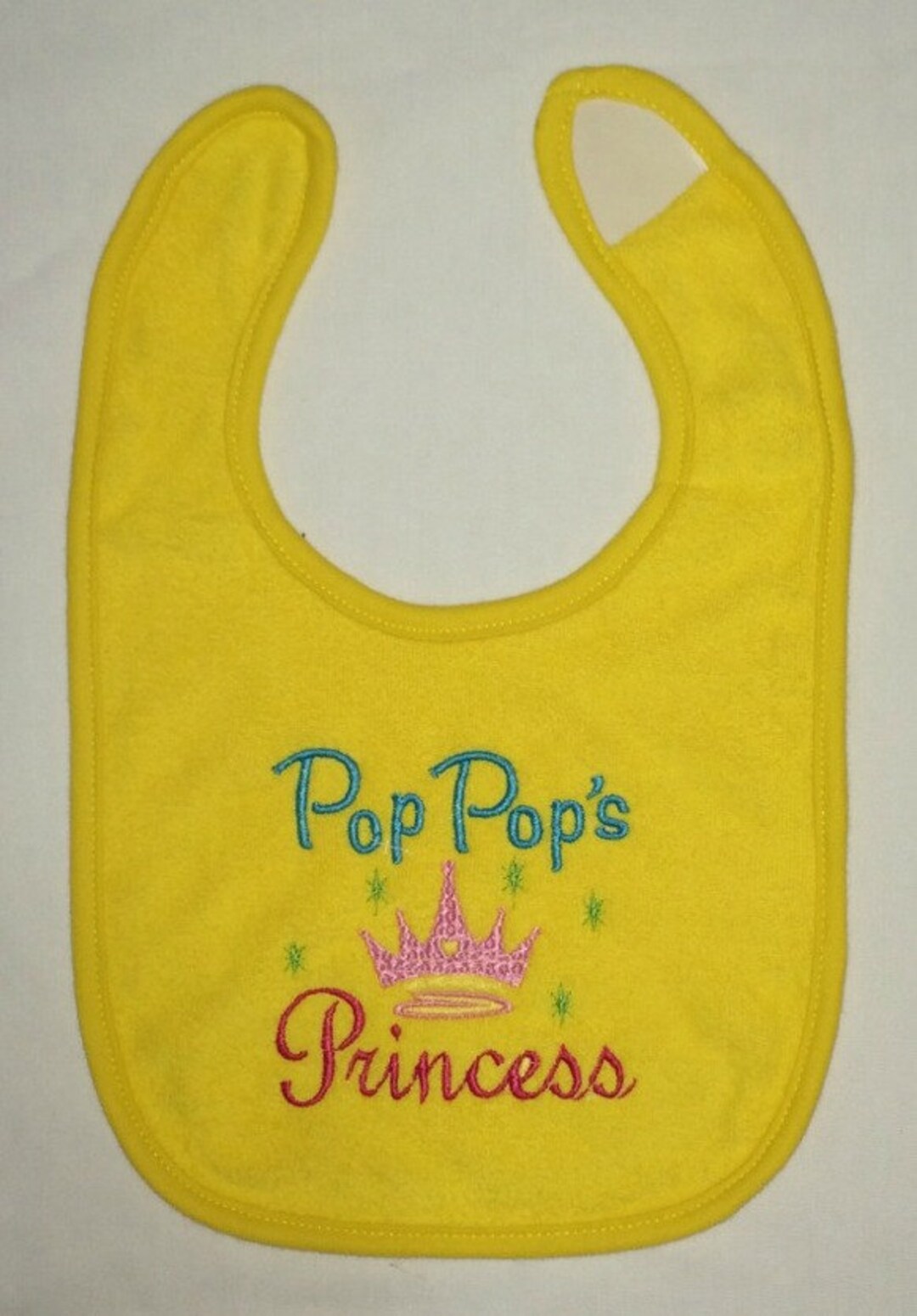 Pop Pop's Princess Custom Embroidered Bib - Etsy