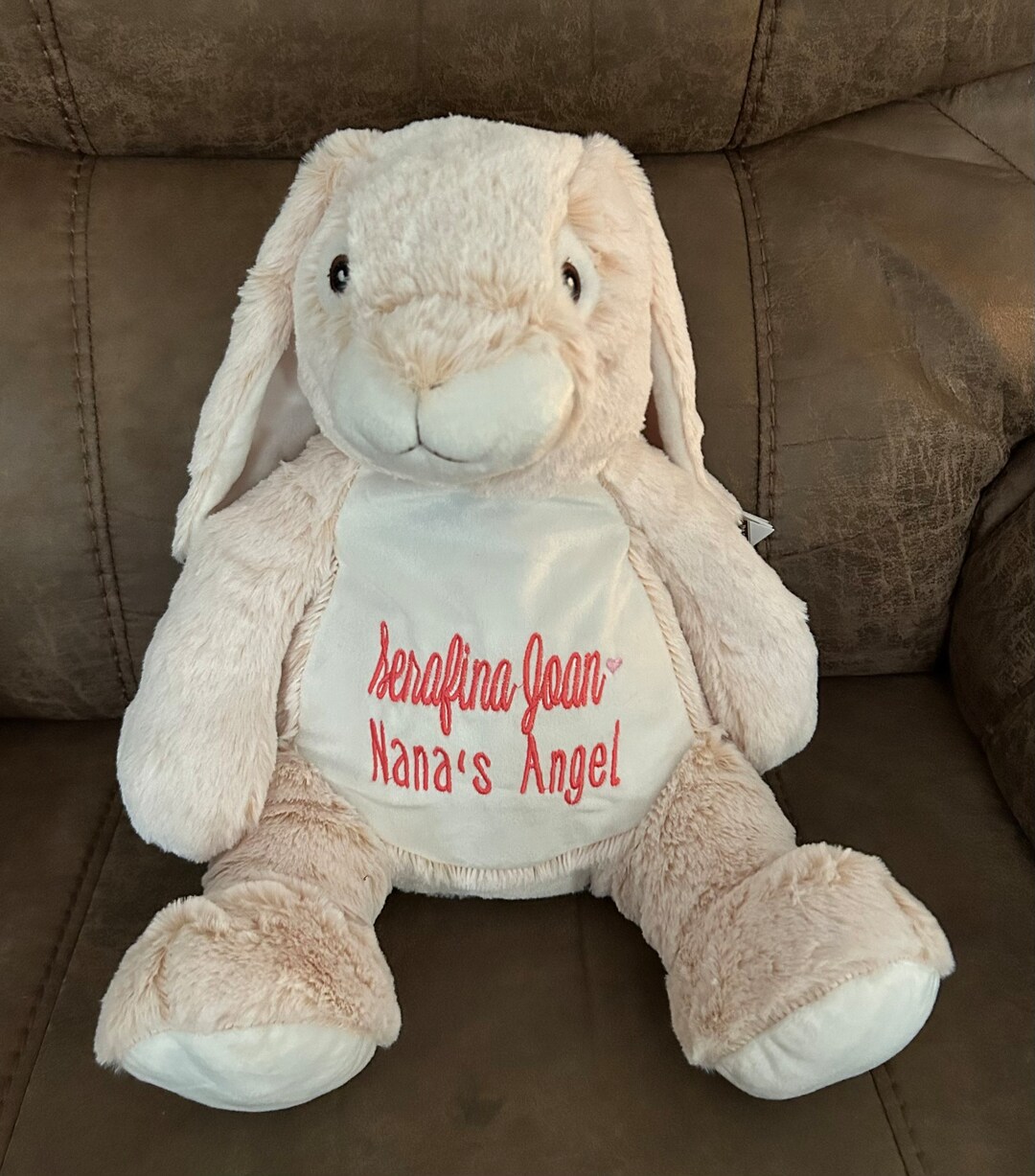 Personalized Stuffed Bunny Birth Announcement - Etsy