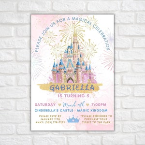 Disney Castle Invite, Castle Invite, Magical Birthday, Disneyland ...