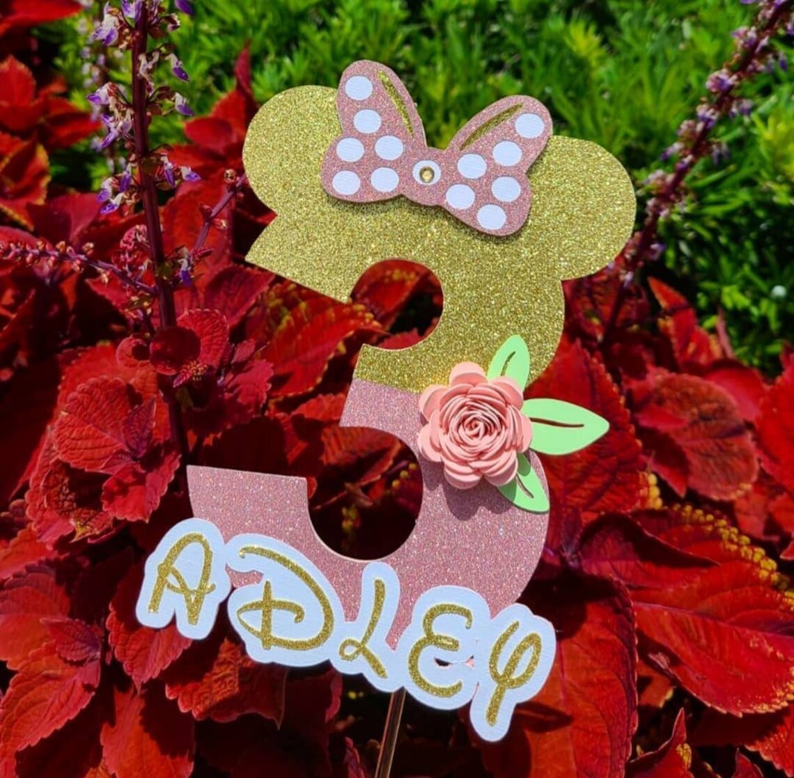 Minnie Cake Topper Minnie Mouse Disney Cake Topper | Etsy