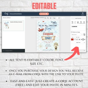 Airplane Aviation Birthday Invitation - Etsy