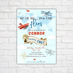 Airplane, Aviation Birthday Invitation - Etsy