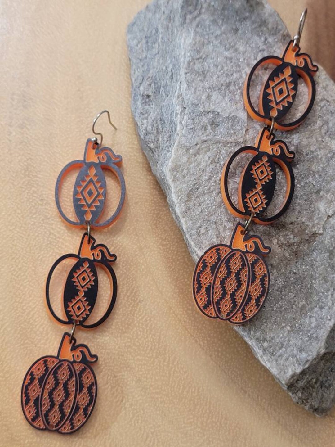 Stacked Pumpkins With Native Design. - Etsy