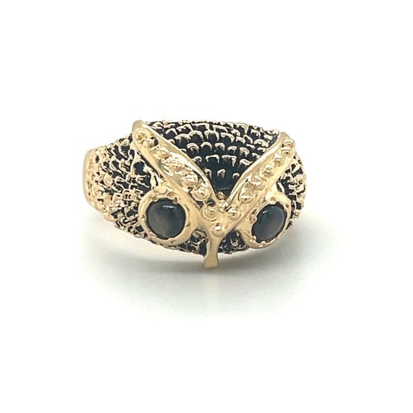 Gold Owl Ring - Etsy